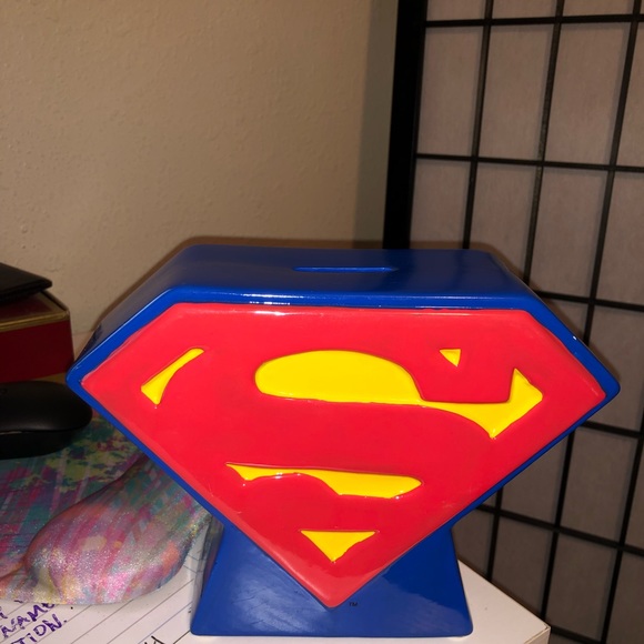 Other | Dc Comics Superman Piggy Bank Rare Beautiful Condition Made Of ...